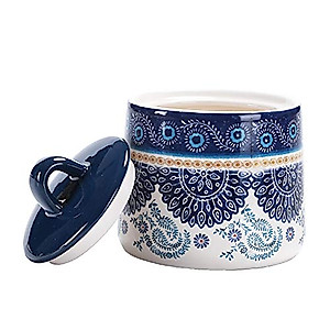 Bico Blue Talavera Ceramic Sugar and Cream Set, Dishwasher Safe