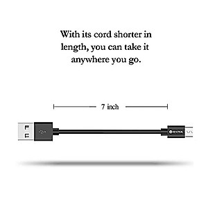 Spater Micro USB Sync Cable for Samsung, HTC, Motorola, Nokia, Android, and More (5 Pack) (Black)