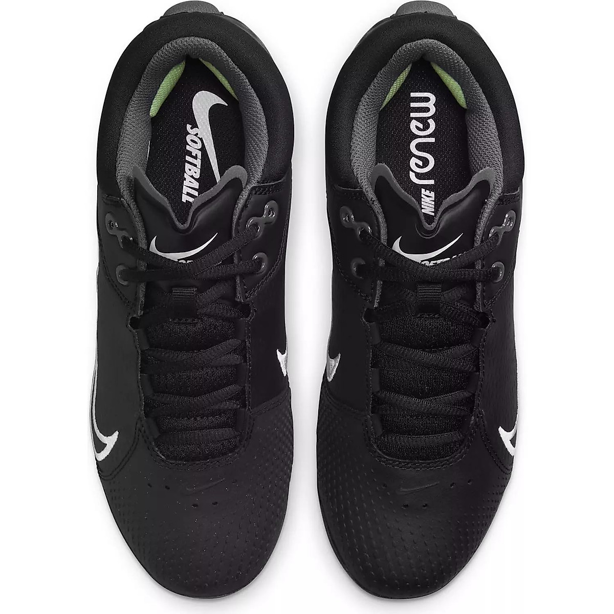 Nike Hyperdiamond 4 Elite CZ5917-010 Black/Dark Smoke Grey/Wolf Grey/White Women's Metal Softball Cleats 8 US