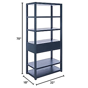 Safavieh Home Collection Johni Navy and Gold 5-Shelf Storage Etagere