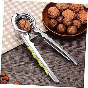Anneome Crab Opener Hazelnut with Pecan Nutcracker Aluminum Walnuts Duty Opener Handle Walnut Plier Nut Tool Home for Heavy Portable Sheller Clip Pliers Alloy Kitchen Multifunctional