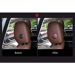 MAXDOOL Car Front Seat Switch-Adjusting Button Cover Decal Trim Decorative Frame Interior Modification for Jaguar FL F-PACE XE XJ (2pcs)(Red)