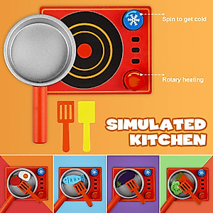 TOY Life Wooden Kitchen Sets for Kids, Wooden Play Food, Wooden Food Toys, Wooden Kitchen Toys, Wooden Play Set, Wooden Puzzles for Toddlers, Toy Cooking Set for Toddlers