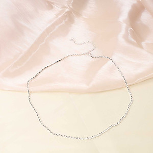 Allereyae Vintage Crystal Tennis Leg Chain Silver Rhinestone Body Chain Round Cut Tennis Thigh Chain Minimal Cz Leg Chain Jewelry for Women and Girls (Silver)