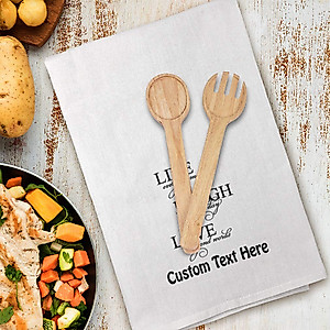 Style In Print Custom Decor Flour Kitchen Towels Live Every Moment Laugh Day Love Beyond A Inspiration & Motivation Live for Today Cleaning Supplies Dish Towels Design Only