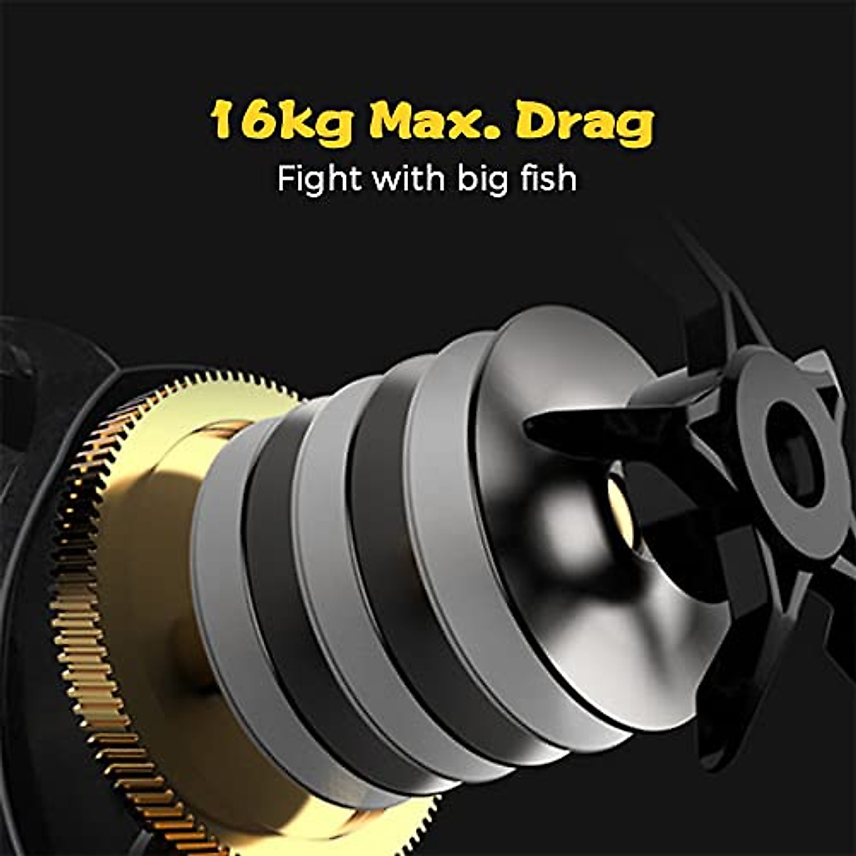 Lixada Baitcasting Reel Carbon Fiber 6+1BB High Speed 6.3: 1 Gear Ratio, Baitcaster Reel Magnetic Brake System Fishing Reel for Sea/Lake/Boat Fishing, 9.1oz Lightweight