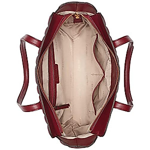 Calvin Klein Noa Top Zip Tote, Port Embossed Grid