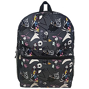 Disney Nightmare Before Christmas 16" Backpack Jack Skellington All Over Print