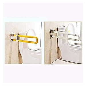 Safety Grab Bars Handle Safety Support Hand Rails Grab Bar Accessible Armrest Folding Handrail Toilet Stainless Steel Bath Safe Handrail Pregnant Woman Elderly Disabled Shower Armrest Kitchen Sta