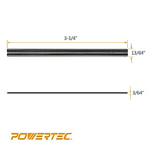 POWERTEC 128301 3-1/4-Inch HSS Planer Blades for Bosch PA1202, Set of 2