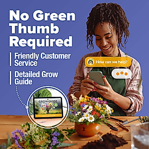 HOME GROWN Midwest Wildflower Seeds Mix 4oz | 65,000 Non-GMO, USA Sourced, High Germination Rate | Heirloom Pollinator Flowers Seed Mix | Wild Flower Seeds Bulk | Covers 500 sq. ft.