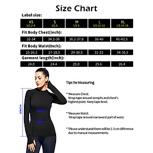 Zengjo Workout Long Sleeve Tops for Women Mock Neck Running Shirts with Thumb Holes(Black,S)