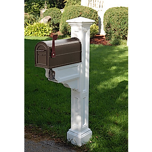 Mayne 5846-WH Charleston Plus Mail Post, 26x9, White