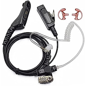 3'2 Wire Earpiece and Mic Acoustic Tube Noise Reduction Reinforced Compatible with Motorola XPR 6500 XPR 6550 XPR 6580 XPR 7000 XPR 7550 XiR P8200 XiR P8268 APX 6000 APX 8000 Two Way Radio