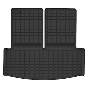 Cartist Cargo Liner Fits for Ford Explorer 2020-2024 2025 (6&7 Passenger) Accessories All Weather Trunk Liner for Explorer Behind 2nd Row (Trunk Mat with Backrest Mat)