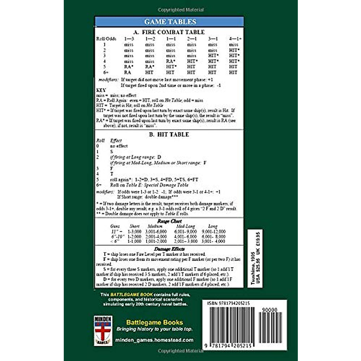 Tsushima, 1905: Pre-Dreadnought Naval Battle Miniatures Rules (Battlegame Book)