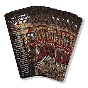 Full Armor of God Bronzed 7 x 2.5 Acrylic and Paper Keepsake Bookmarks Pack of 12
