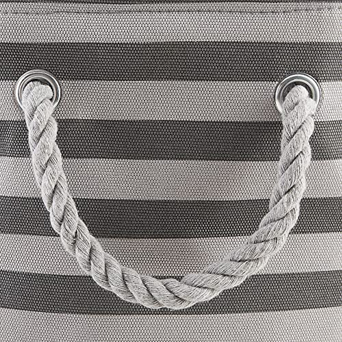 Bone Dry Pet Storage Collection Striped Paw Patch Bin, Large Rectangle, Gray