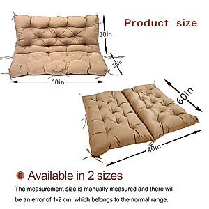 Porch Swing Cushions, Swing Cushions for Outdoor Furniture, Non-slip and Easy-to-Clean Replacement Cushions for Outdoor Swing, Available for 2-3 Persons (48×40,Peacock Blue)