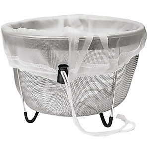 2-Pack Greek Yogurt Maker Strainer Pouch Bag, 16-in x 9-in Multi-Purpose Reusable Fine Mesh Nut Milk Bag, Cold Brew Coffee Filter Bags, Cheese Cloth for Straining, Compatible Instant Pot Accessories