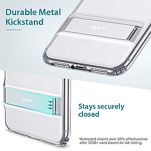 ESR Metal Kickstand Designed for iPhone 11 Case, [Vertical and Horizontal Stand] [Reinforced Drop Protection] Flexible TPU Soft Back for iPhone 11 (2019 Release), Clear