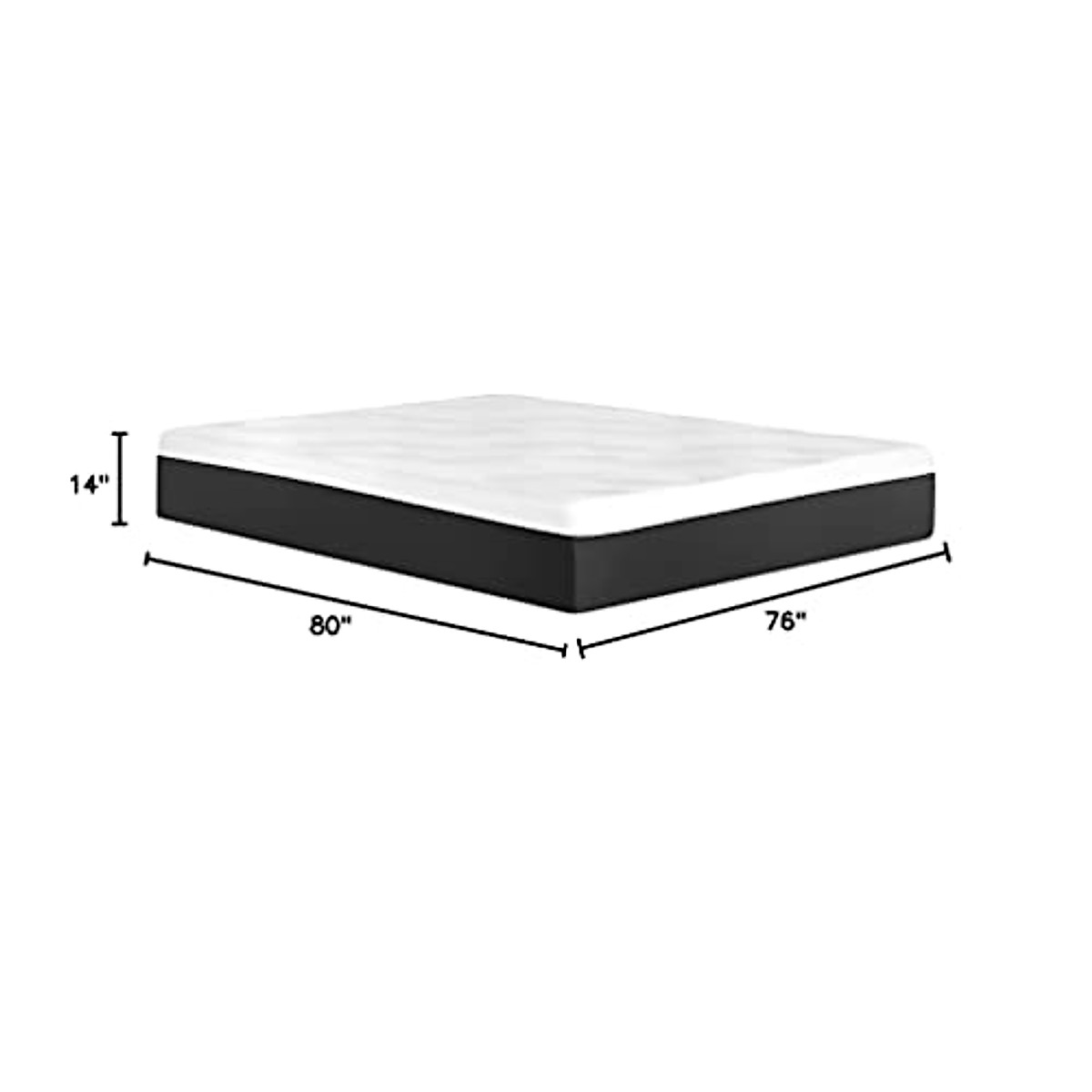 Glacial Ultra Plush 14" Gel Memory Foam Mattress, King
