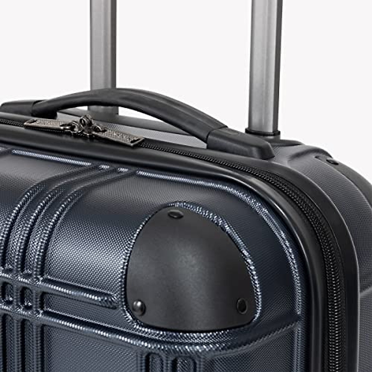 Ben Sherman Nottingham Lightweight Hardside 4-Wheel Spinner Travel Luggage, Naval, 28-Inch Checked