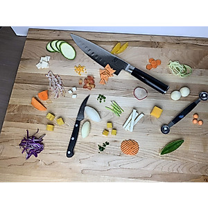 ARD Culinary Mini Chef’s Ruler-Stainless,Knife Cuts Ruler and Template,Cutting and Multi Culinary Applications Kitchen Reference Tool, for Culinary, Students,Profesdionals and Cooking Enthusiasts