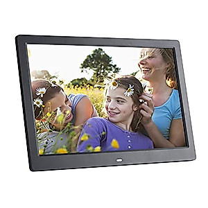 10 Inch Screen LED Backlight HD 1024 * 600 Digital Photo Frame Electronic Album Picture Music Movie Full Function (Color : Black with 32gb, Size : US Plug)