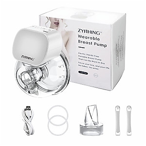 Breast Pump,Wearable Breast Pump,Breast Pump Hands Free,Hands Free Breast Pump,Low Noise,Painless Massage and Breast Suction 2Modes,5Levels Electric Breast Pump Portable，24mm Flange
