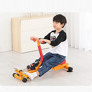 PURBLE Fun and Fitness for Kids, Rowing Machine Mini Small Kids Fitness Equipment Indoor Cardio Training Childrens Toys for 3-8 Boys Girls Birthday Gifts,Double Track