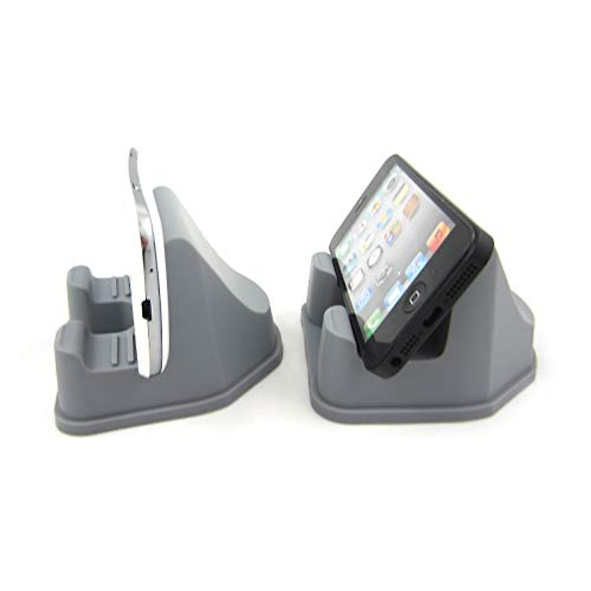 PhoneProp - Universal Fit Soft Flexible Smartphone Stand - Durable FDA High Grade Silicone - Color Gray