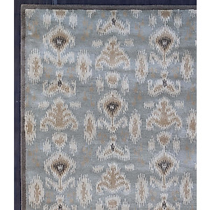 Wallard Design Marchesa Gray Traditional Oriental Style Handmade 100% Wool Rugs & Carpets (9x12)