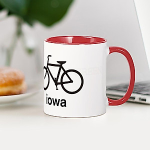 CafePress Bike Iowa Mug Ceramic Coffee Mug, Tea Cup 11 oz