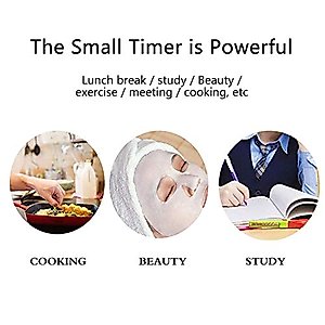 Timer, Multi-Functions Magnetic Countdown Kitchen Digital Timers ,Use for Cooking,Classroom,Bathroom,Teachers,Kids Time Management,White(No lncluded Battery)
