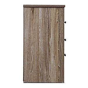 Signature Design by Ashley Zelen Rustic Contemporary 2 Drawer Nightstand, Warm Gray