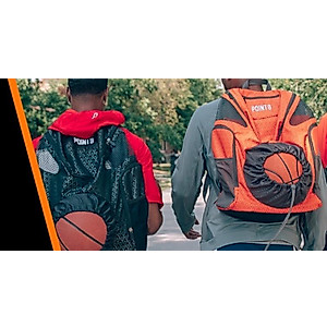 Point 3 Phoenix Suns Road Trip 2.0 Backpack Basketball Backpack with Drawstrong Closure | Ventilated Mesh Shoe Pocket Compartment | Black