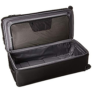 TUMI Alpha 3 Tall 4-Wheel Duffel Packing Suitcase - Features Zip Divider and Large Mesh Zip Pocket - Rolling Luggage for Men and Women - Black