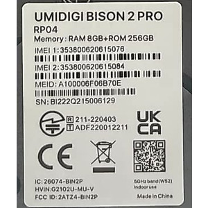 UMIDIGI Rugged Unlocked Cell Phones, Bison 2 PRO 8G+256GB, Rugged Smartphone with IP68 & IP69K, 6150mAh Mobile Phone, Android 12, NFC, 6.5" FHD, 48MP AI Triple Camera, Dual 4G, 18W, Type-C, GPS