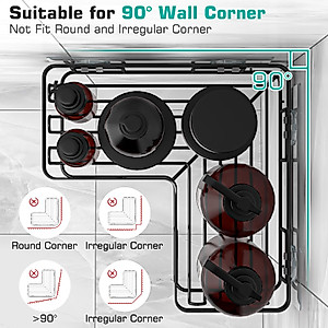YASONIC Corner Shower Caddy, 3-Pack Adhesive Shower Caddy with Mesh Shower Caddy Portable, Rustproof Stainless Steel Bathroom Shower Organizer, No Drilling Wall Mounted Shower Rack, Bathroom, Black