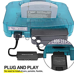 Nintendo64 To HDMI Converter, HD Link Cable N64 To a New HDMI TV, Plug and Play, Restore Game Screen