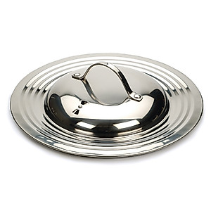RSVP International Endurance Universal Lid with Adjustable Steam Vent, One Size - Stainless Steel, 12.5"x 12.5" x 3" |Fits 7" - 12" pots & pans |Dishwasher Safe| Oven Safe