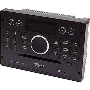 Jensen JWM6A DVD|USB|AUX|HDMI| Wallmount Stereo with App Control (jControl), Bluetooth A2DP/AVRCP Streaming Audio, Compatible with iPod/iPhone Control & Charging, DVD/CD-R/RW/MP3, 12V DC (Renewed)