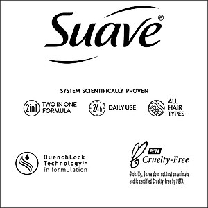 Suave 2 in 1 Shampoo and Conditioner, Cleanse and Condition Micellar Infusion Shampoo and Conditioner 2 in 1 For All Hair Types 28 oz