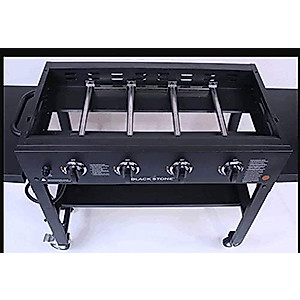 DELSbbq Tube Burner Replacement for Blackstone 36 inch Grill- B036 4-Pack Stainless Steel Straight Burner Tube, Set of 4 with Screw