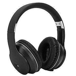 Wireless Headphone, Bluetooth v5.0 Foldable Portable HiFi Noise Cancelling Earphone, Gift with Mic Hands-Free Call & TF Card Function, Over-Ear Headset for Gaming/Learning/Sports(Silver)