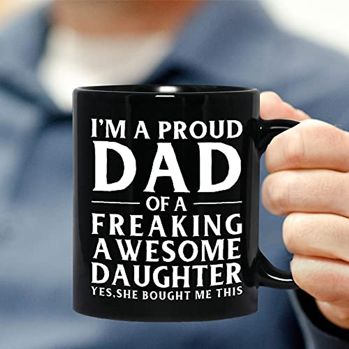 Dad Birthday Gifts From Daughter Dad Gifts From Kids 11oz Best Dad Coffee Mug Happy Bday Christmas Holiday Presents For Father Dad In Law Bonus Dad Step Dad Men Black Cup Gift Set With Keychain