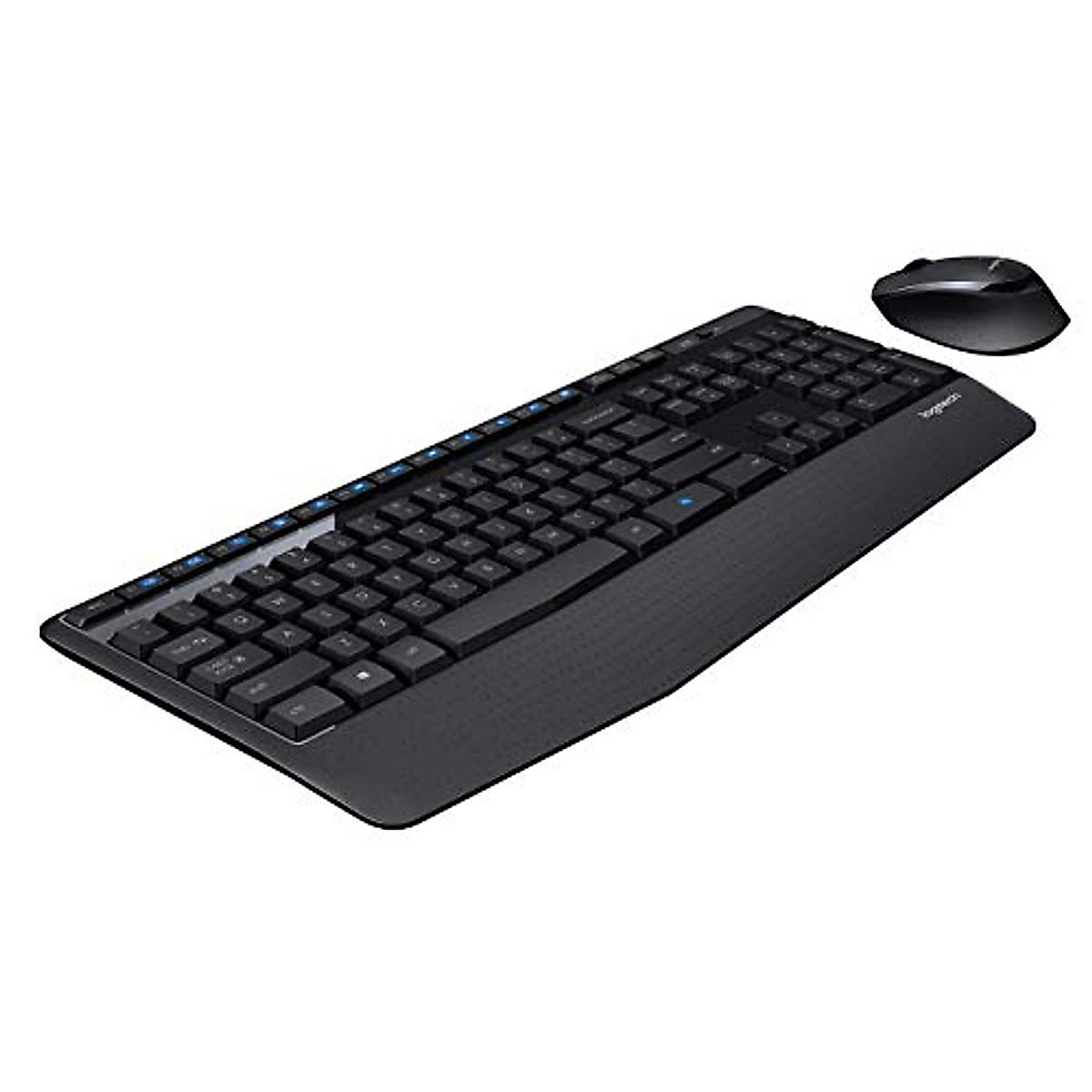 Logitech MK345 Wireless Keyboard and Optical Mouse (920-006481) Black, Blue - (Renewed)
