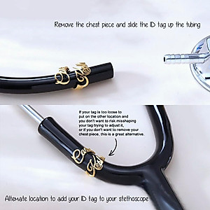 Custom Name Birth Flower Stethoscope Tag Nurse Gift Stethoscope ID Tag Doctor Gift Personalized Stethoscope Charm Nurse Appreciation Gift Stethoscope Ring with Birthstone