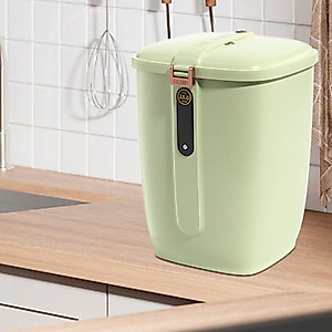 Fenteer Rice Storage Container, Food Grain Box Bin Dispenser Bucket, Leakproof Lid Rice Grain Bucket, Cereal Flour Bin for Dry Food, for 15KG